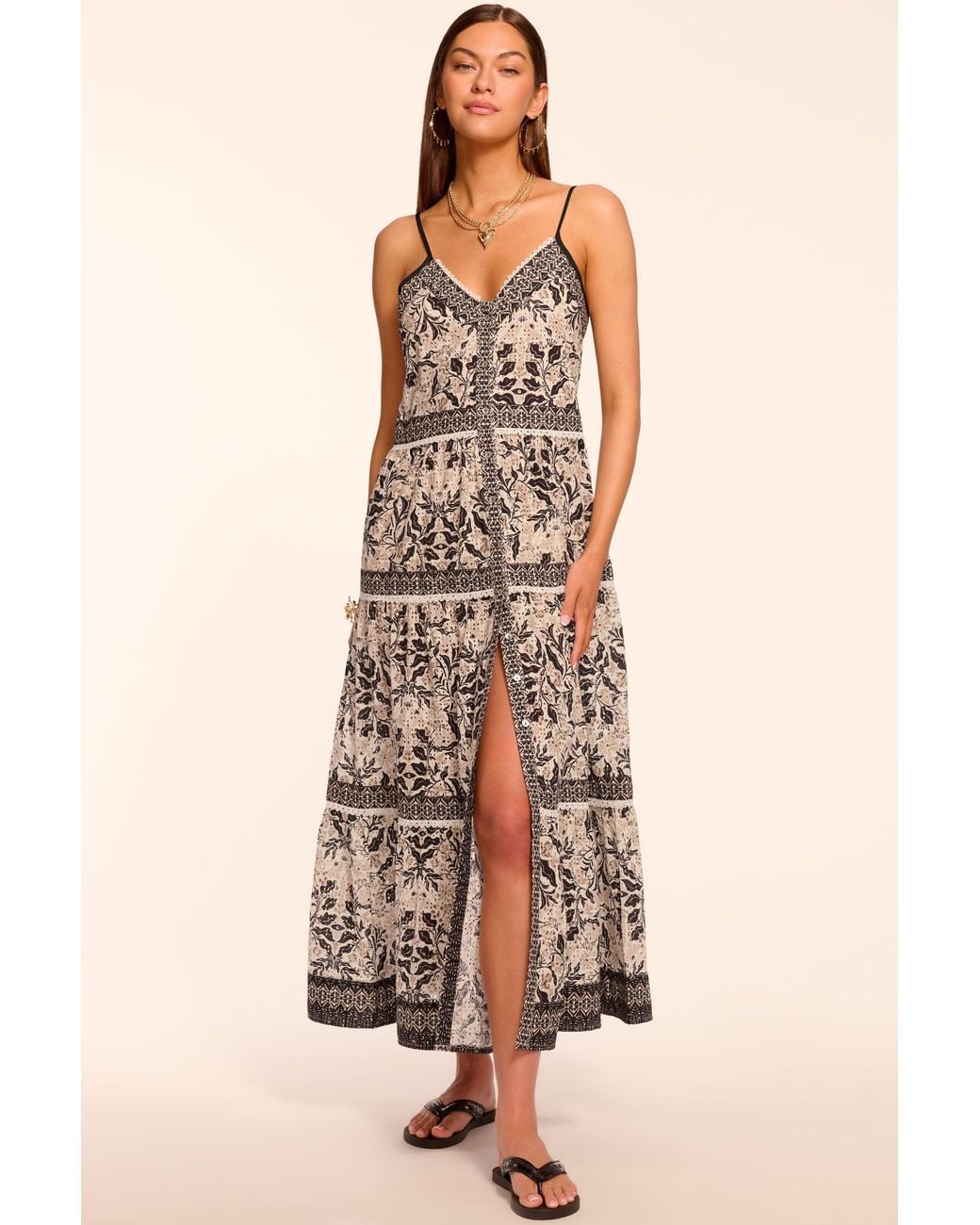 Ramy Brook Marilee Eyelet Coverup Maxi Dress in Natural | Lyst