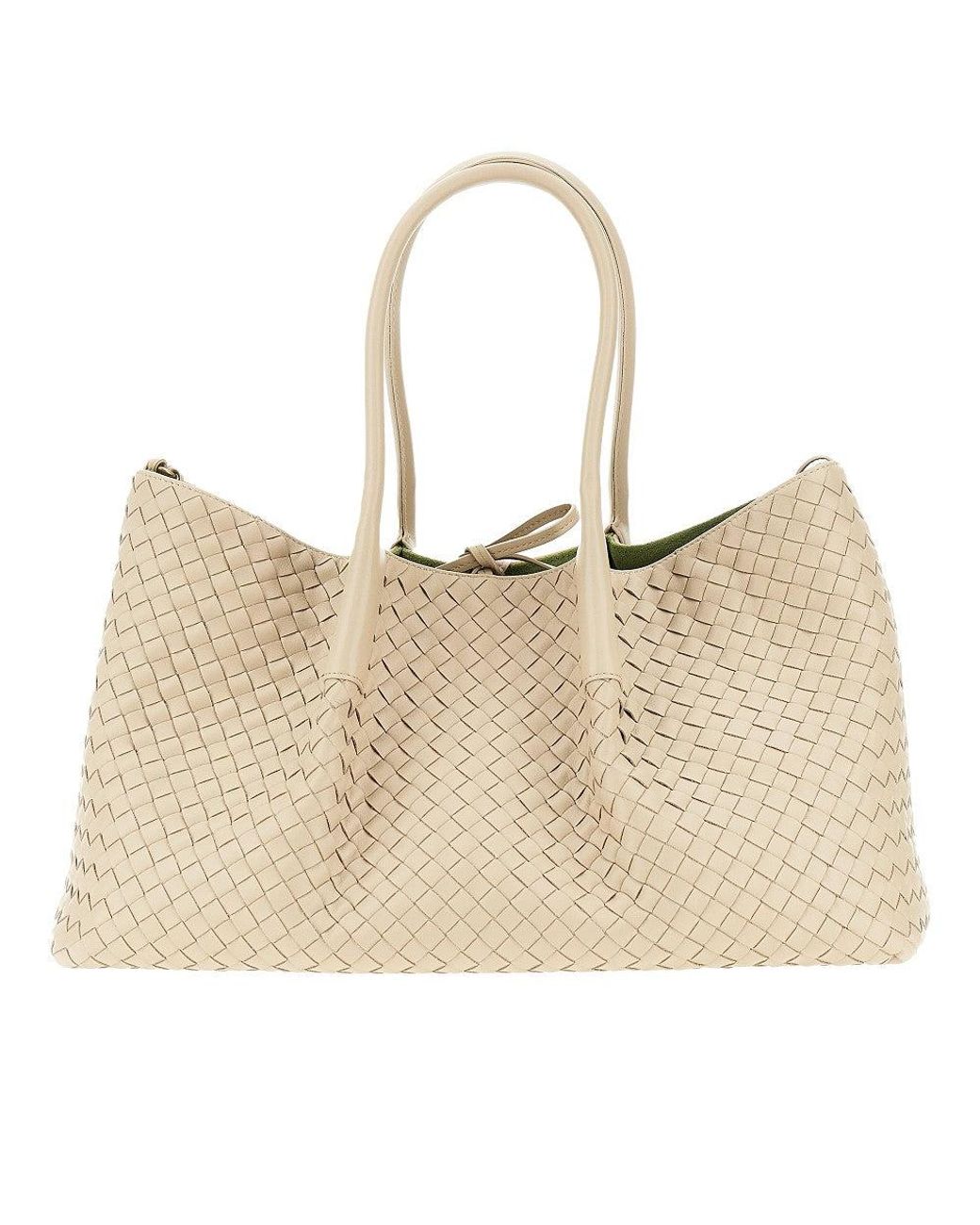 Bottega Veneta 'Pinacoteca' Reversible Leather Bag in Natural | Lyst