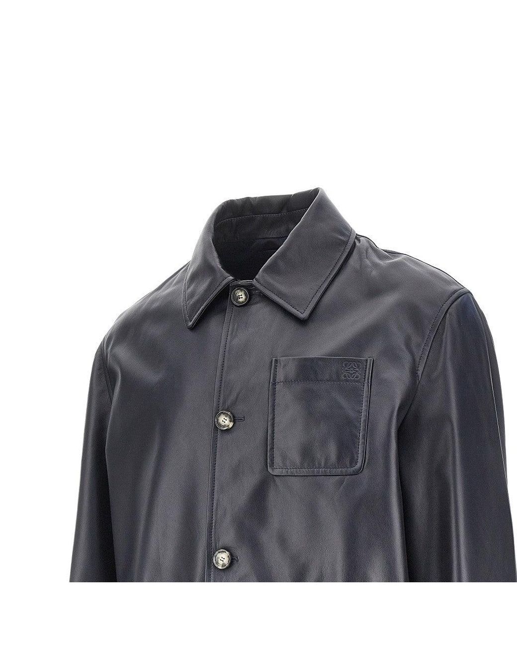 Loewe Nappa Leather And Nylon Workwear Jacket in Gray for Men | Lyst