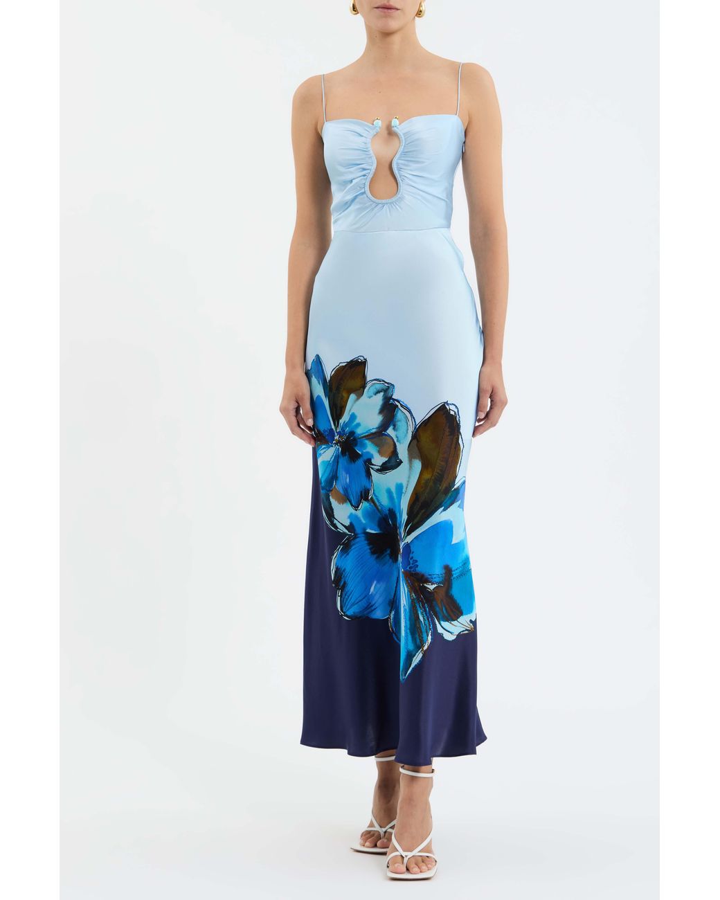 Rebecca Vallance Cyran Midi Dress in Blue | Lyst UK
