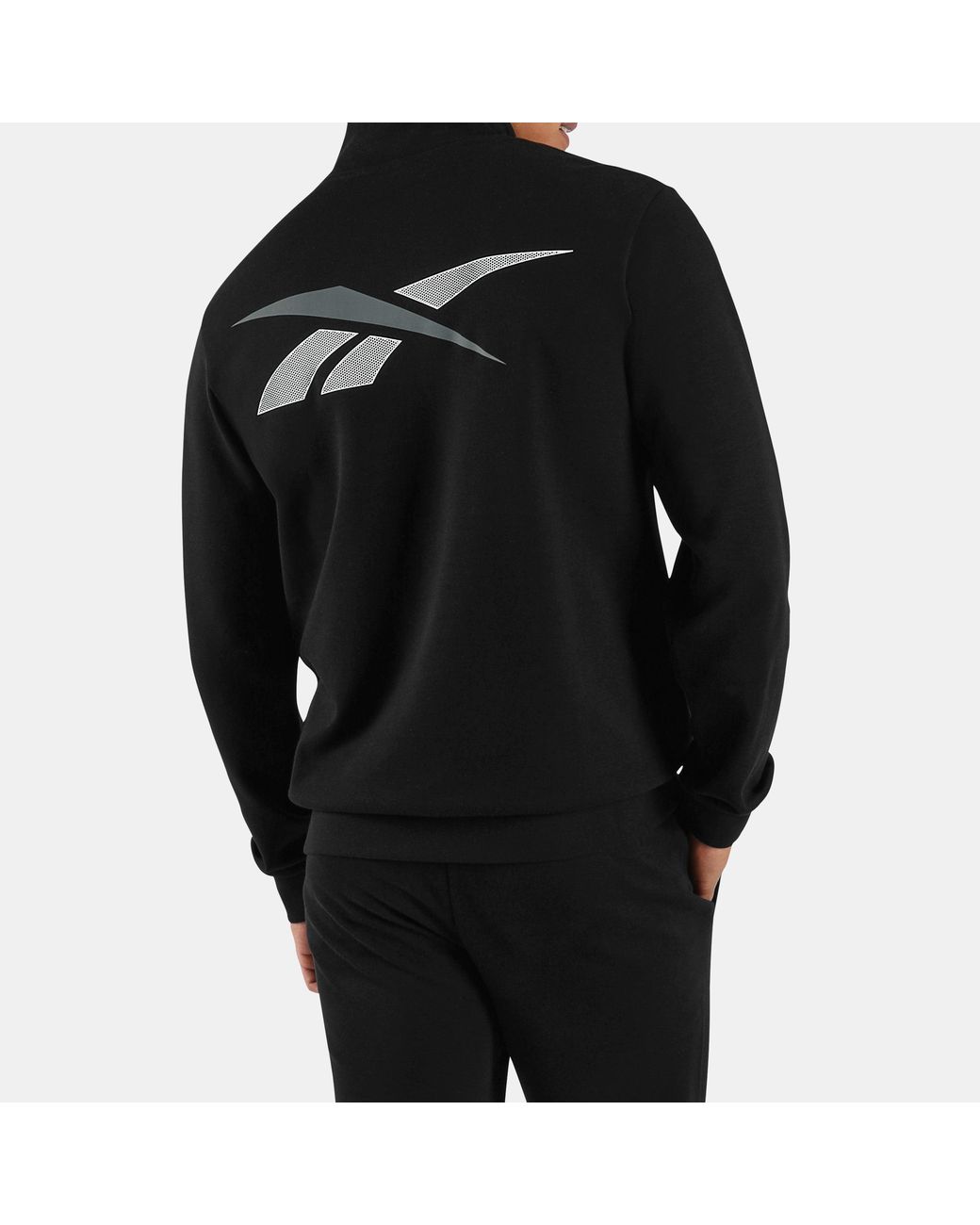 Reebok Logo Placement Quarter Zip in Black | Lyst UK