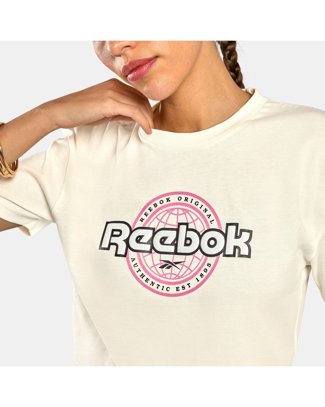 Reebok World T-Shirt in Natural | Lyst UK