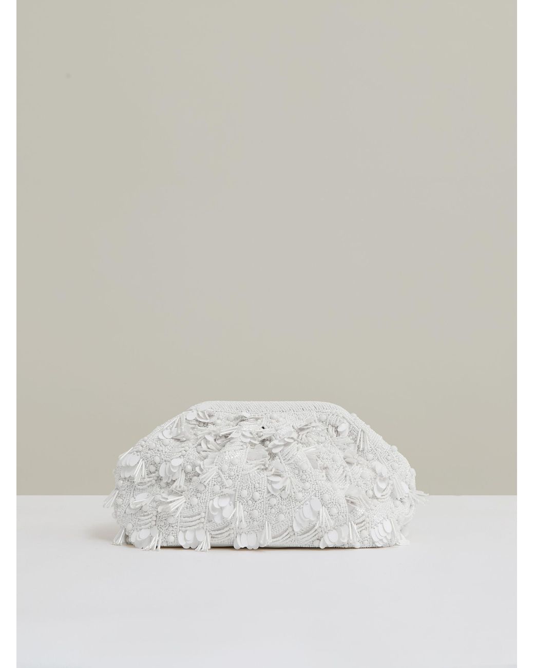 Reiss Edith - White Embellished Clutch Bag, One | Lyst