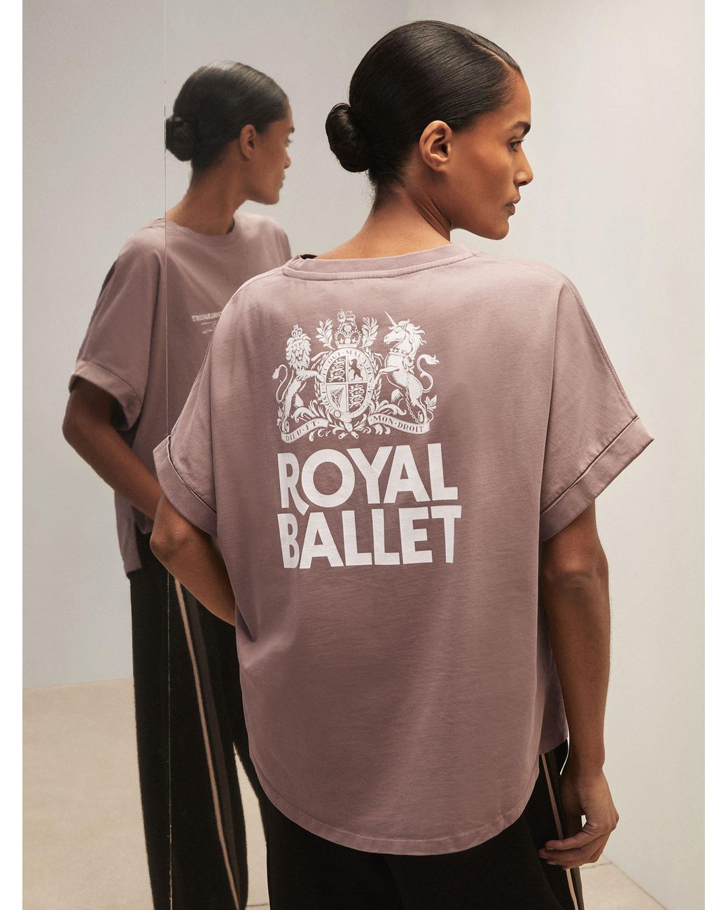 Reiss Royal Ballet Logo T-Shirt in Brown | Lyst UK