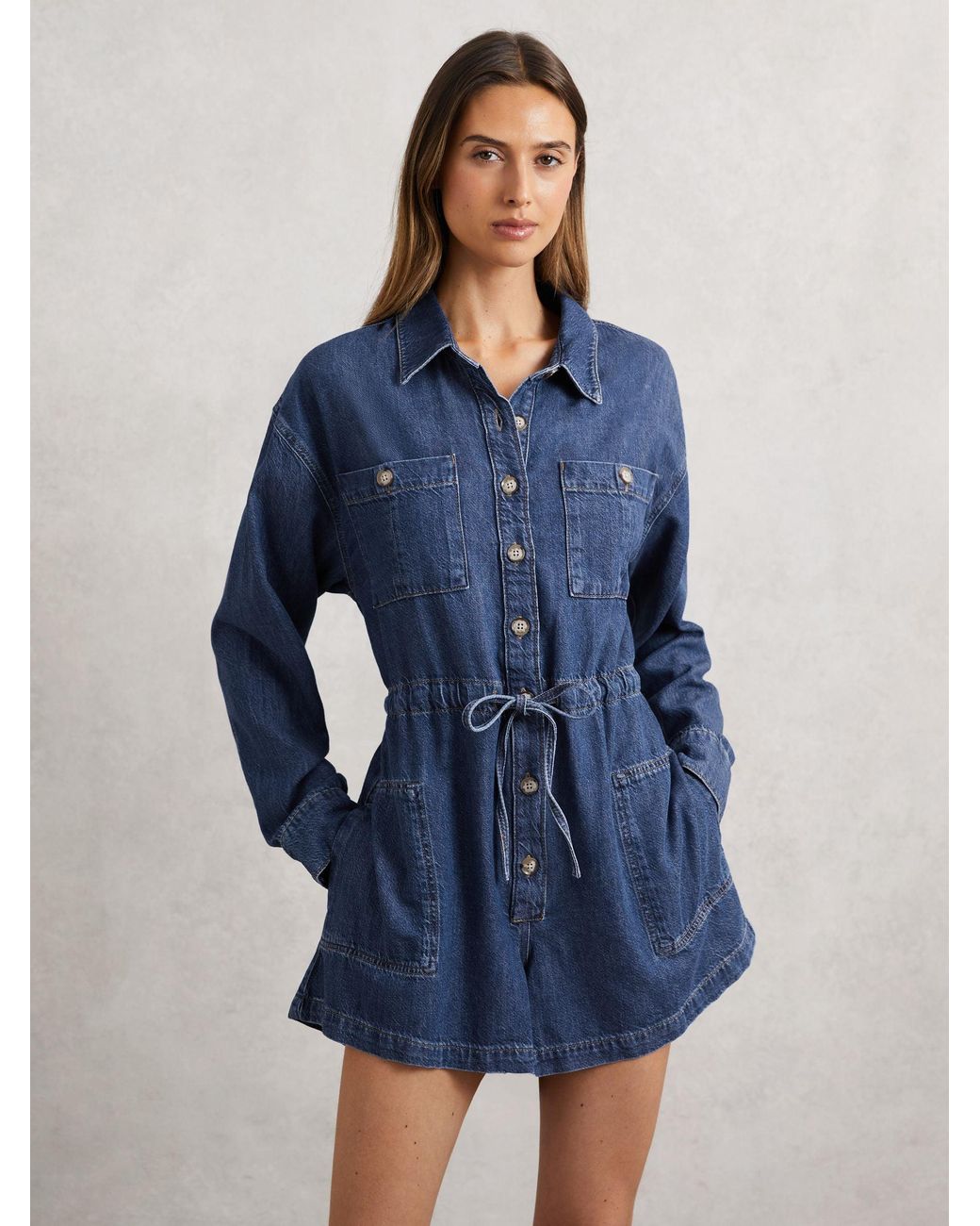 PAIGE Madigan Jumpsuit in Blue | Lyst UK