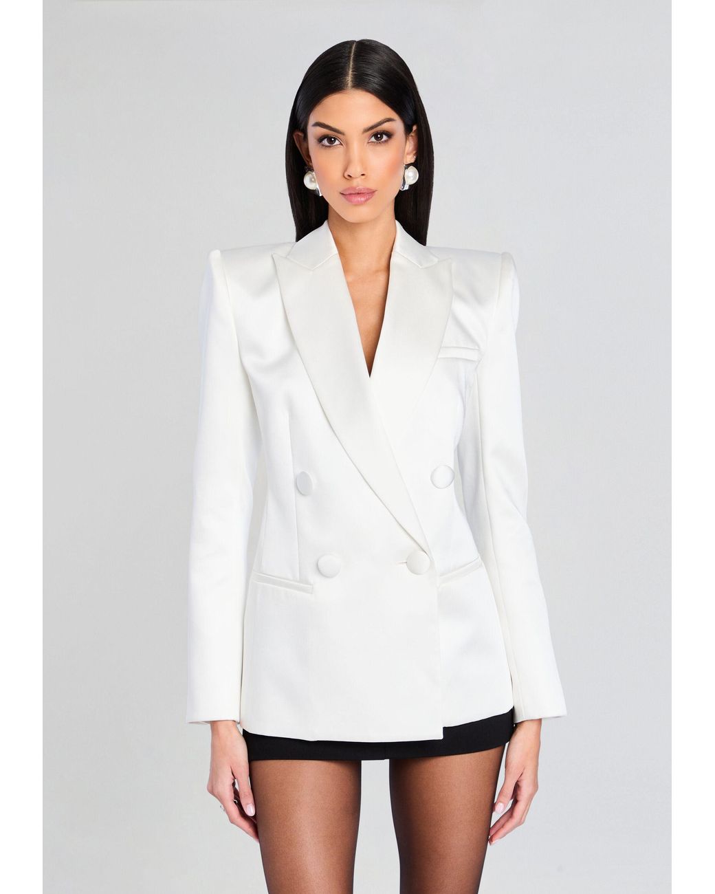 retroféte Marceline Blazer in White | Lyst