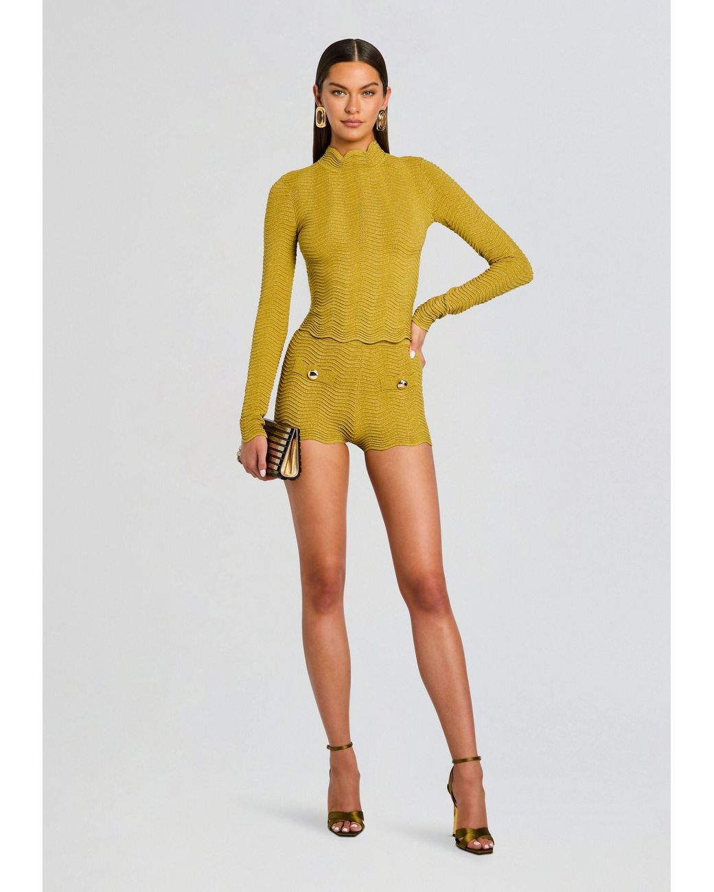 retroféte Kait Knit Short in Yellow | Lyst
