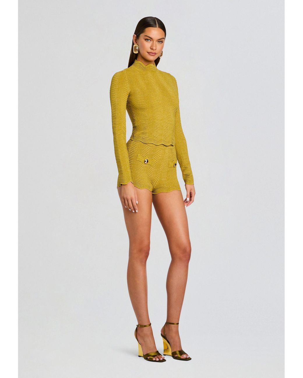 retroféte Kait Knit Short in Yellow | Lyst