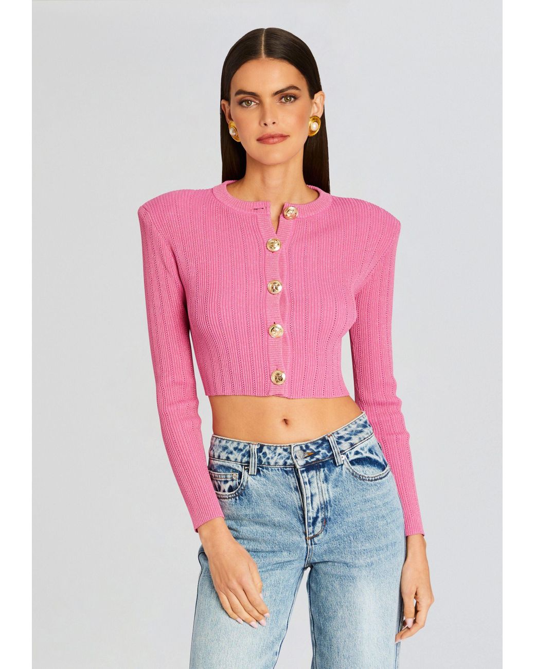 retroféte Laurel Knit Jacket in Pink | Lyst