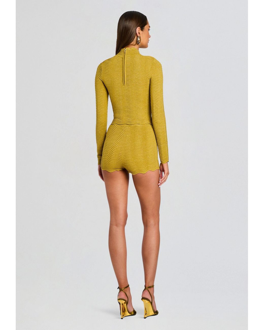 retroféte Kait Knit Short in Yellow | Lyst