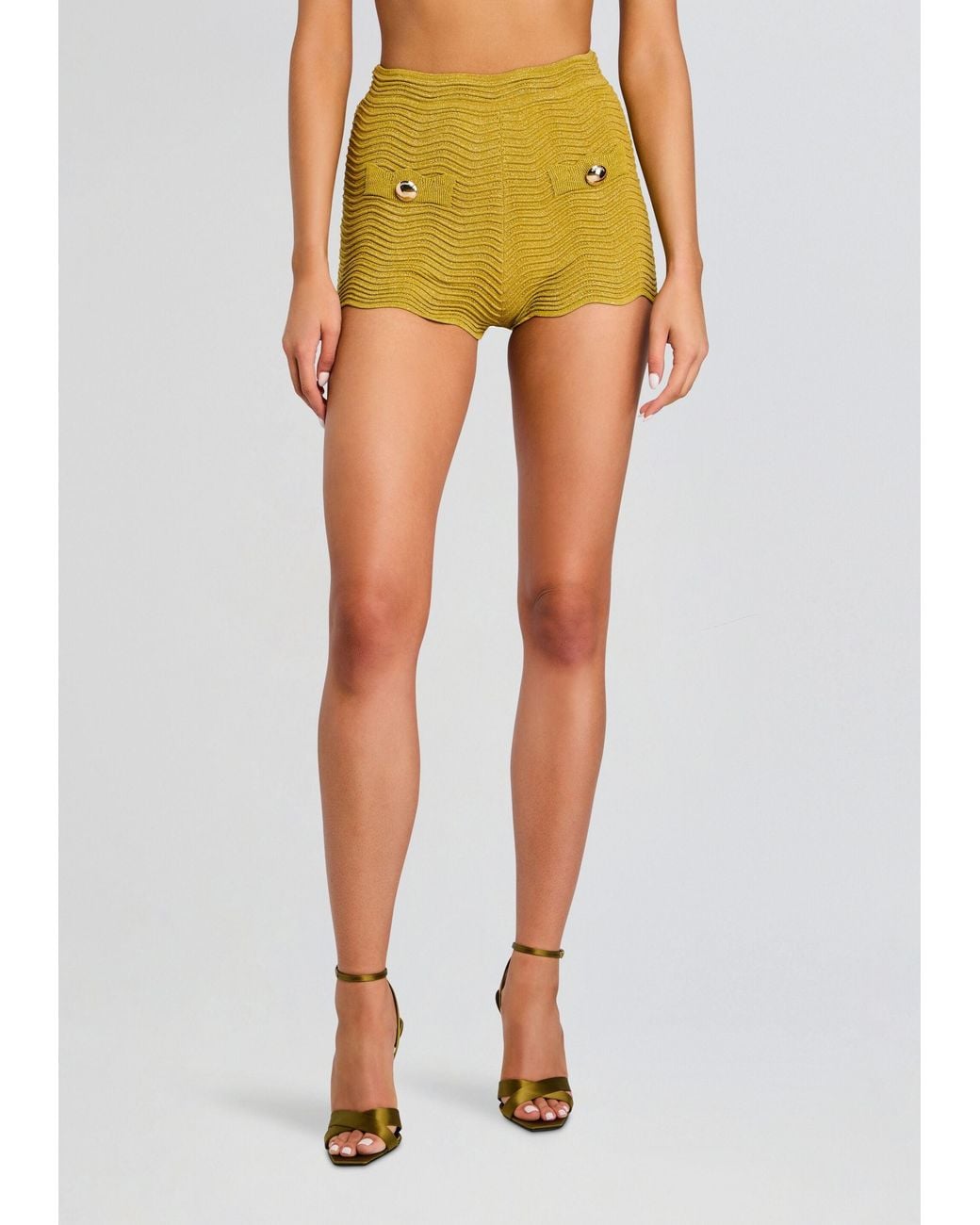 retroféte Kait Knit Short in Yellow | Lyst