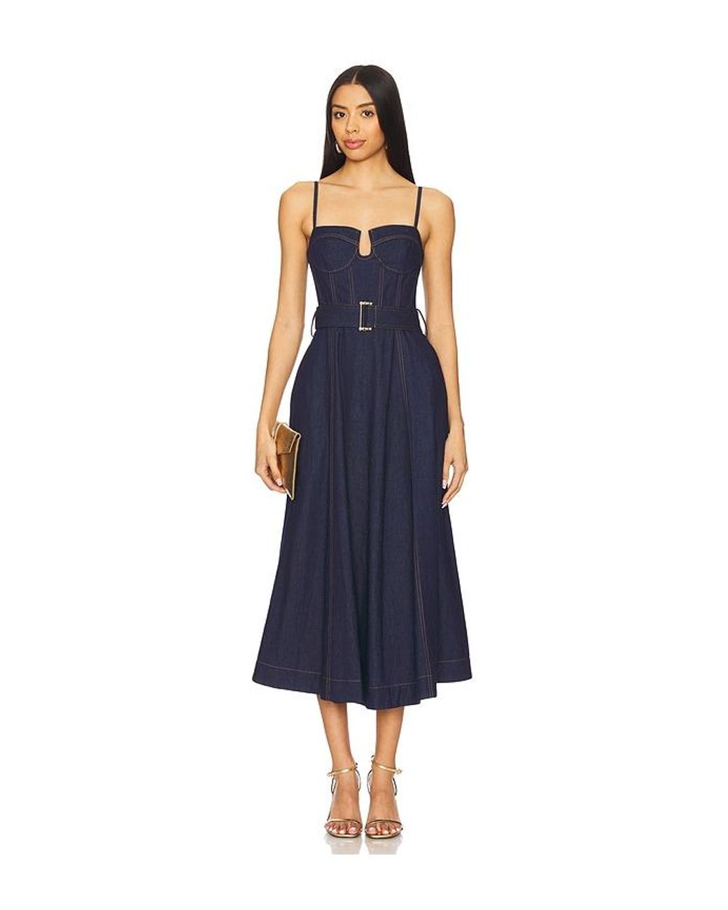Karina Grimaldi Maverick Denim Dress in Blue | Lyst