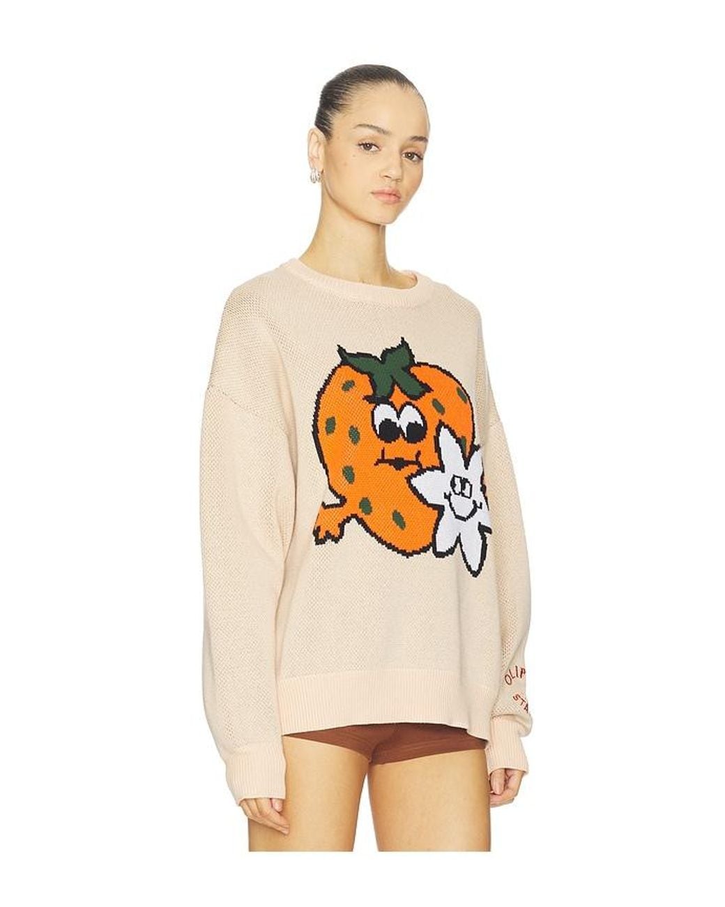 Stay Cool X Olipop Strawberry Vanilla Sweater in Natural | Lyst