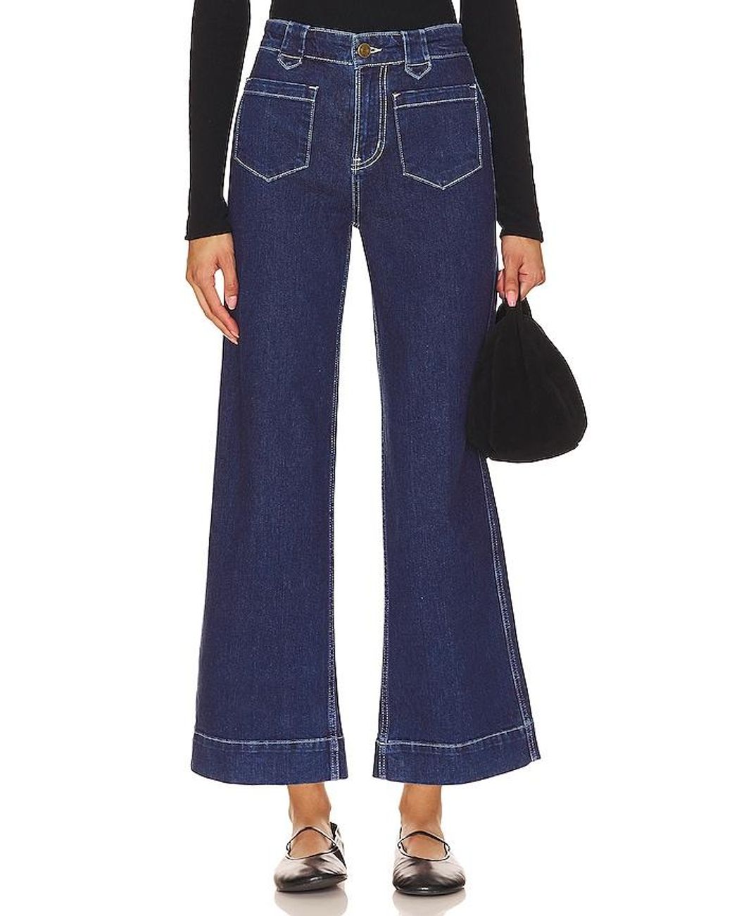 FRAME Utility Relaxed Straight in Blue | Lyst