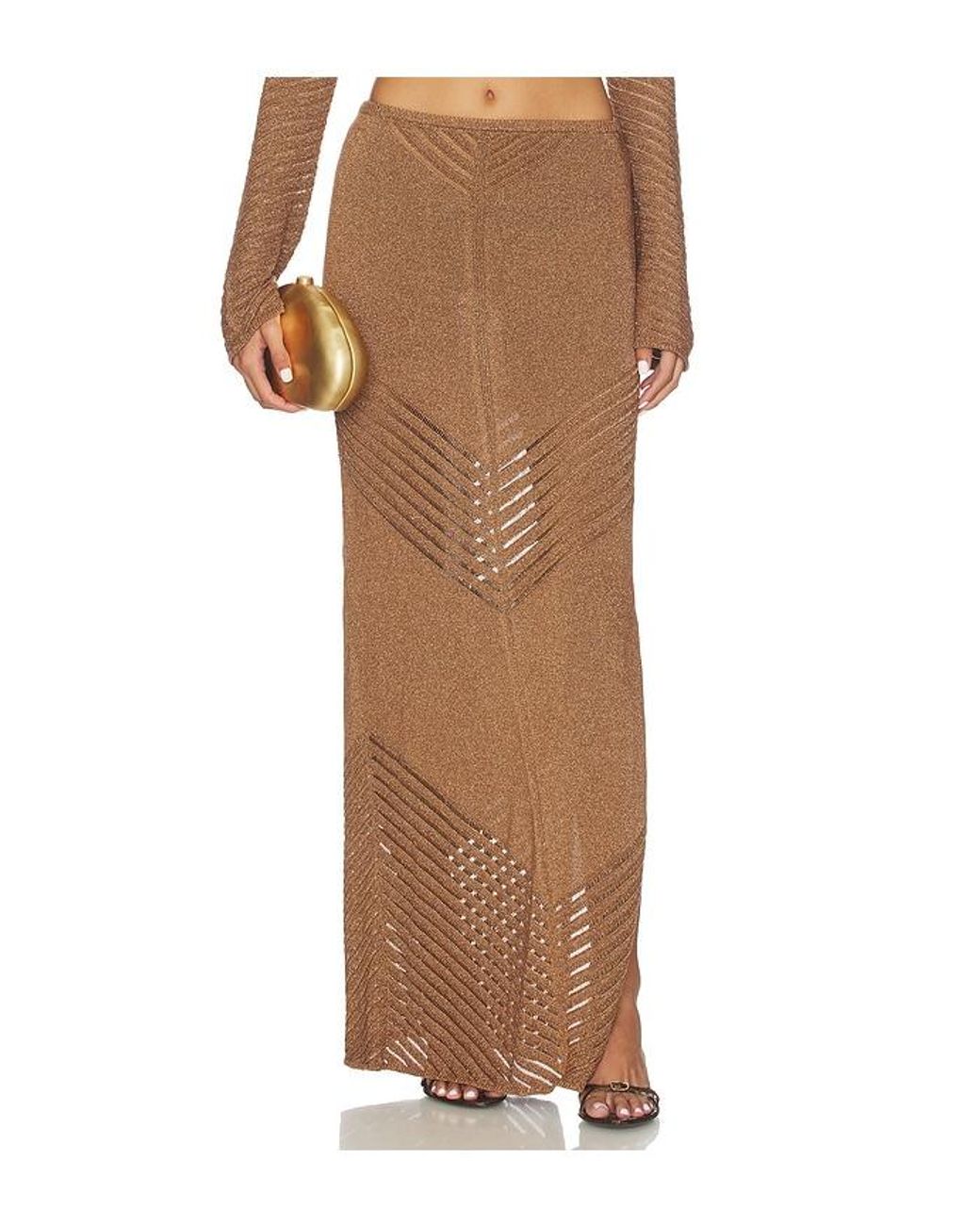 Devon Windsor Bria Maxi Skirt in Brown | Lyst
