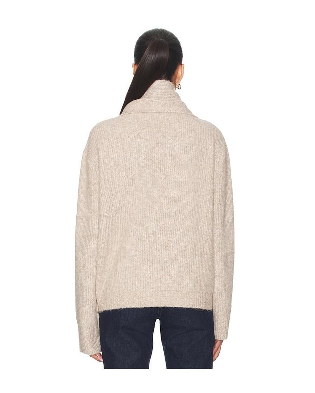 Lovers + Friends Oren Scarf Neck Cardigan in Natural | Lyst UK