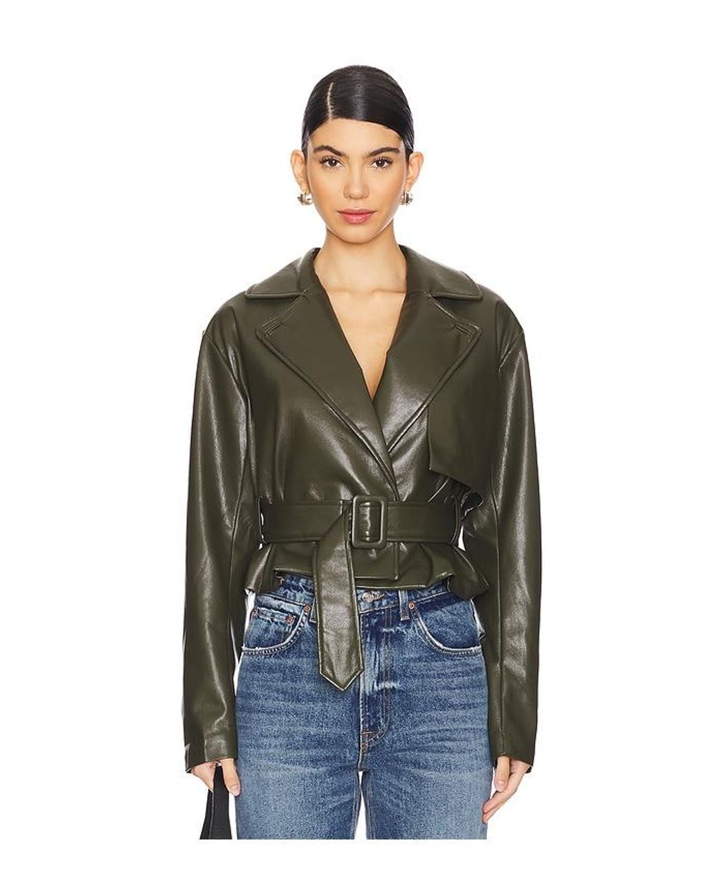House of Harlow 1960 Liv Faux Leather Jacket in Black | Lyst
