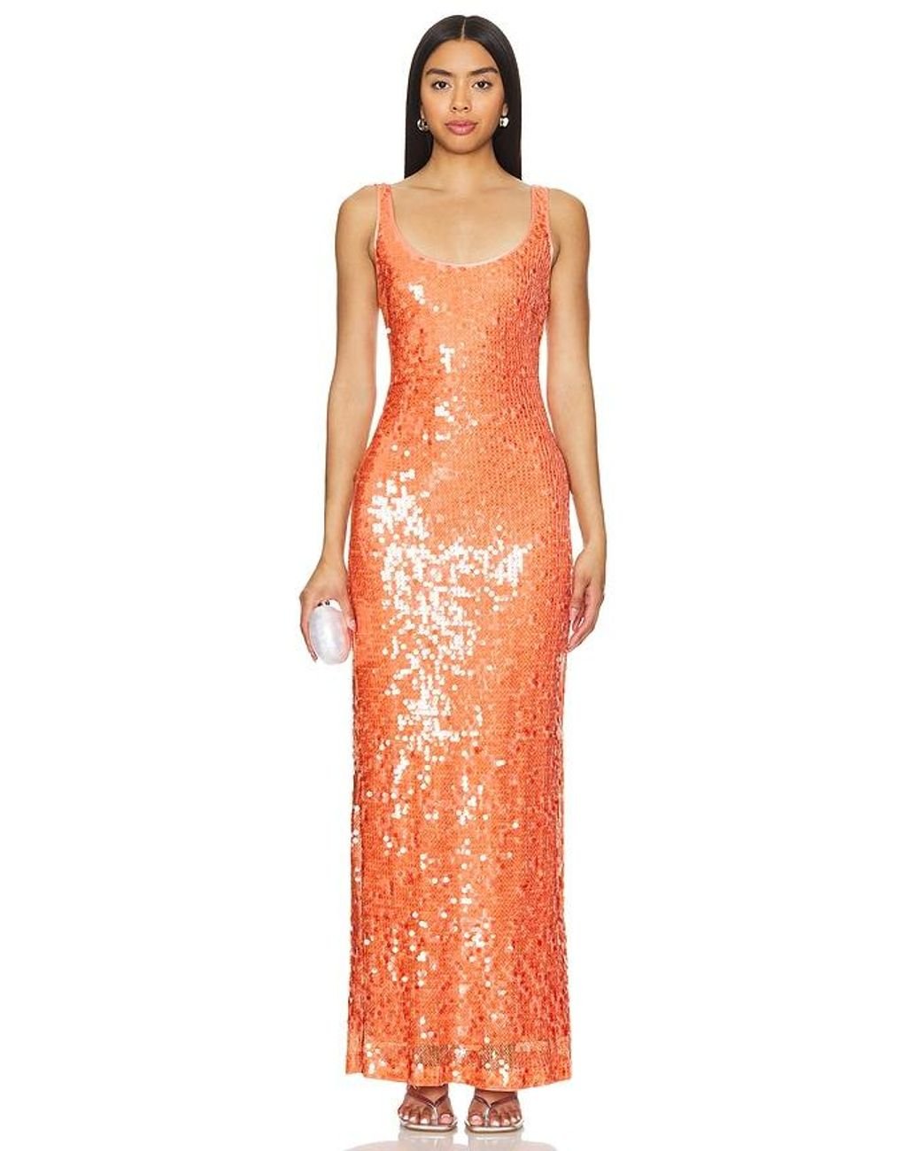 Jonathan Simkhai Bex Tank Maxi Dress in Orange | Lyst