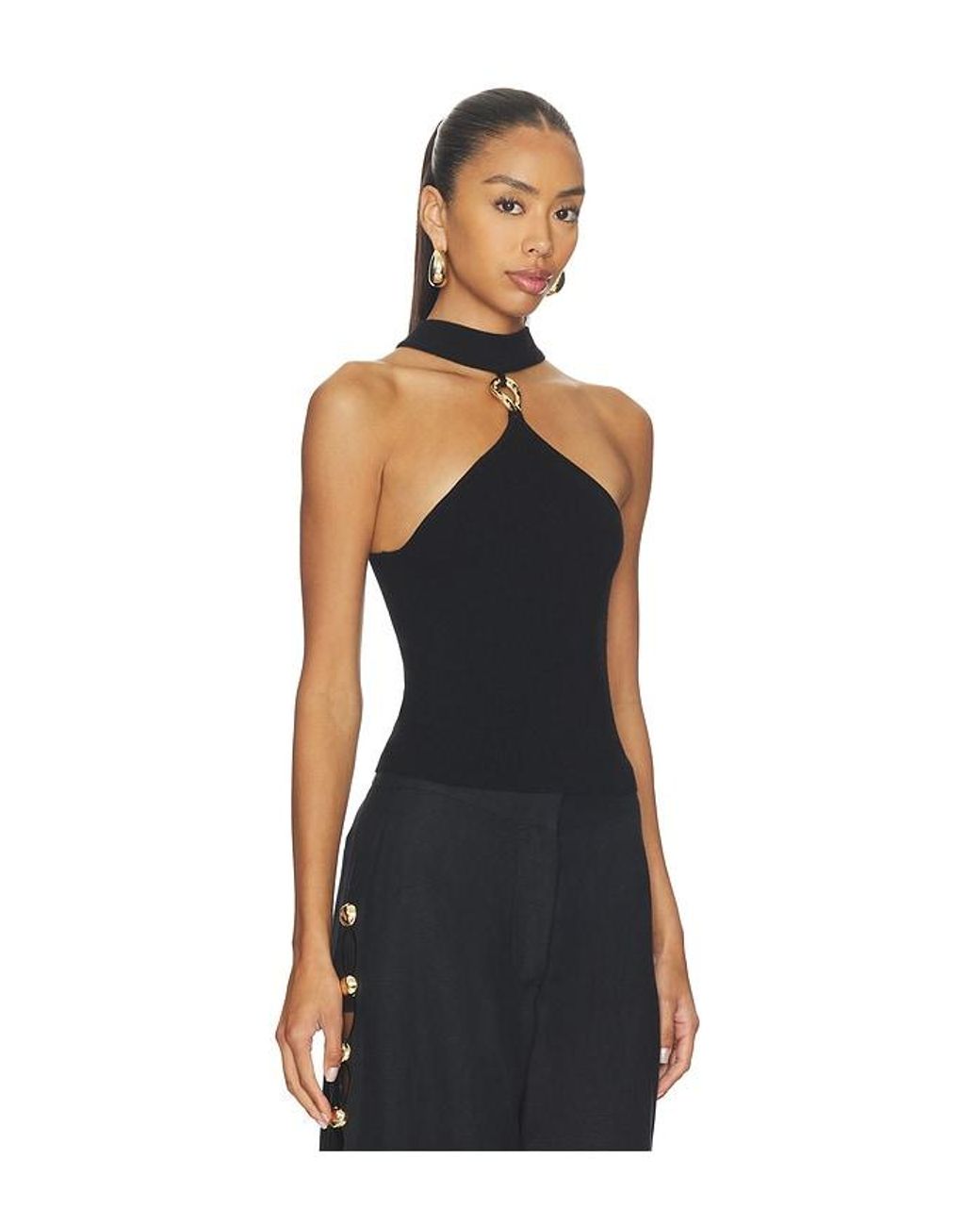 Jonathan Simkhai Renlen Halter Top in Black | Lyst UK