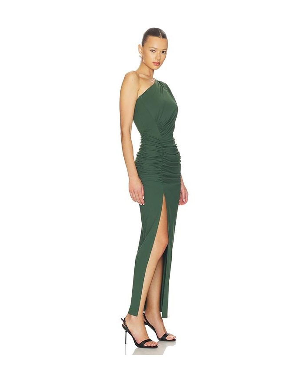 Susana Monaco One Arm Gathered Center Dress in Green | Lyst