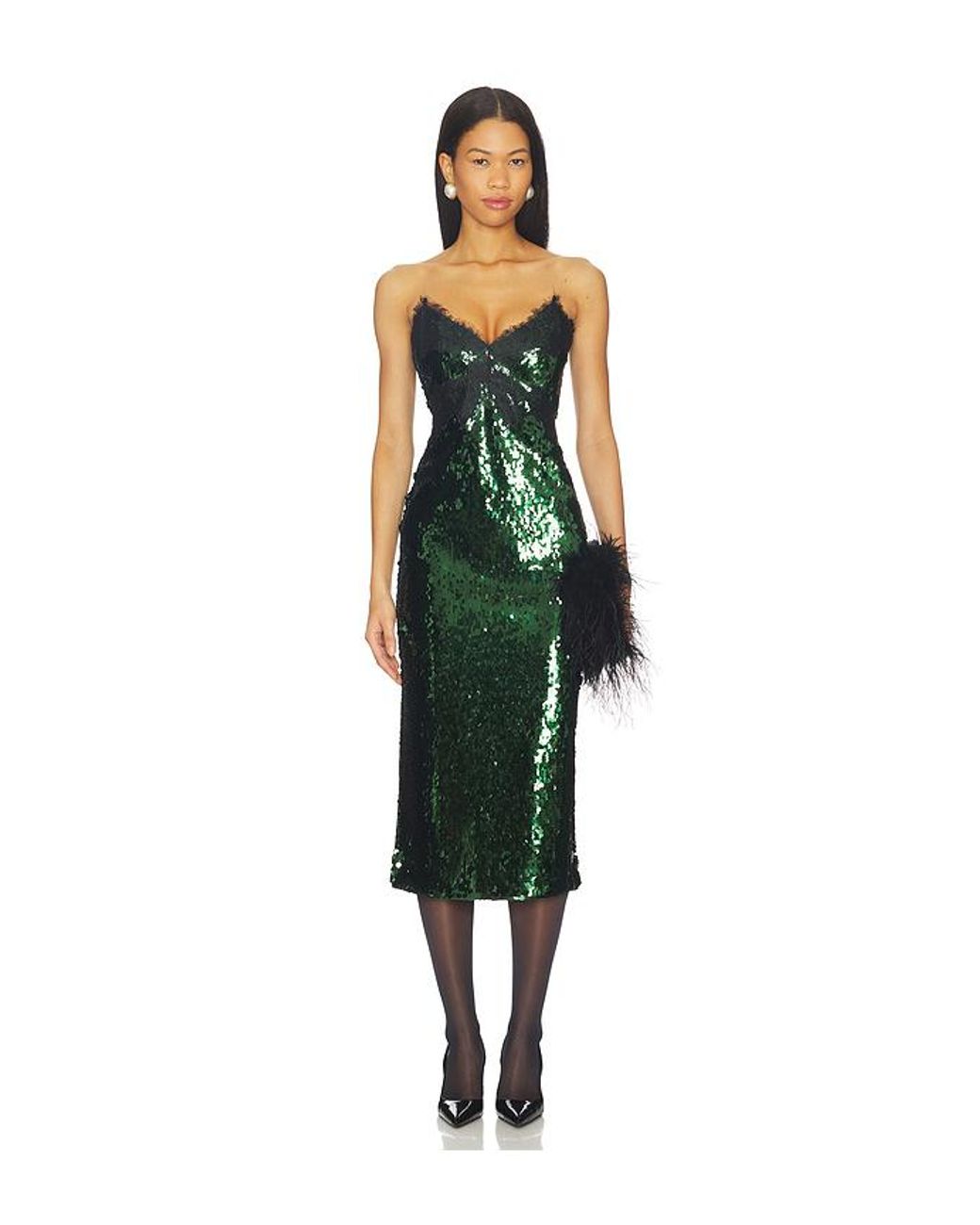 retroféte Ellen Dress in Green | Lyst UK