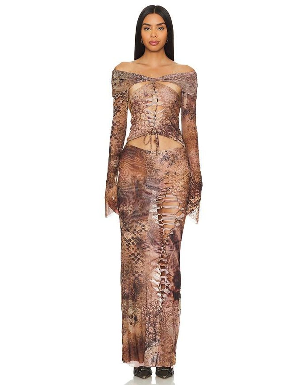 Jaded London Macrame Maxi Dress | Lyst