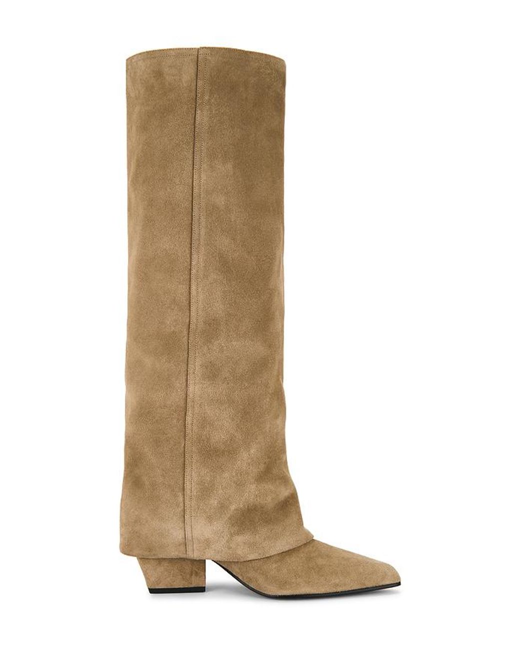 Paris Texas Jane Fold Over Boot 60 in Natural | Lyst UK