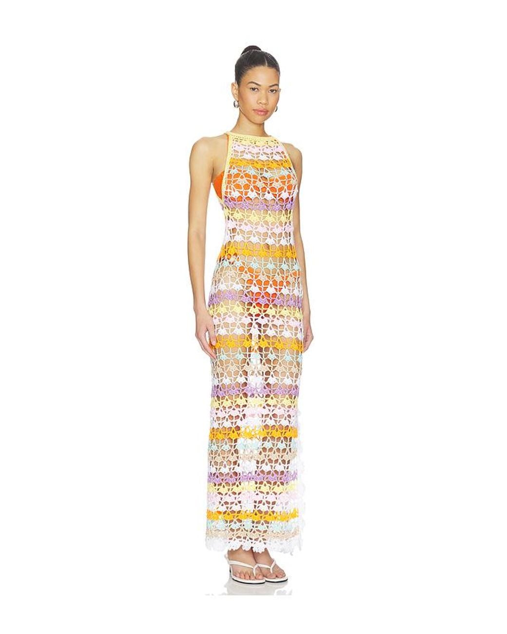 Andreeva Handmade Crochet Dress in White | Lyst UK