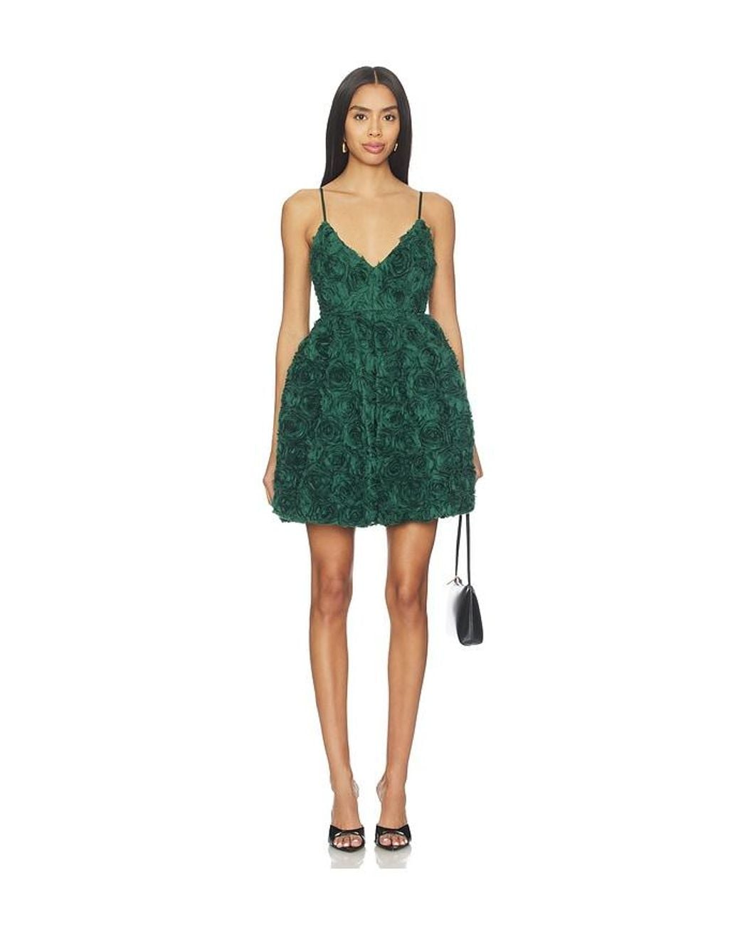 Susana Monaco Flower Texture Dress in Green | Lyst