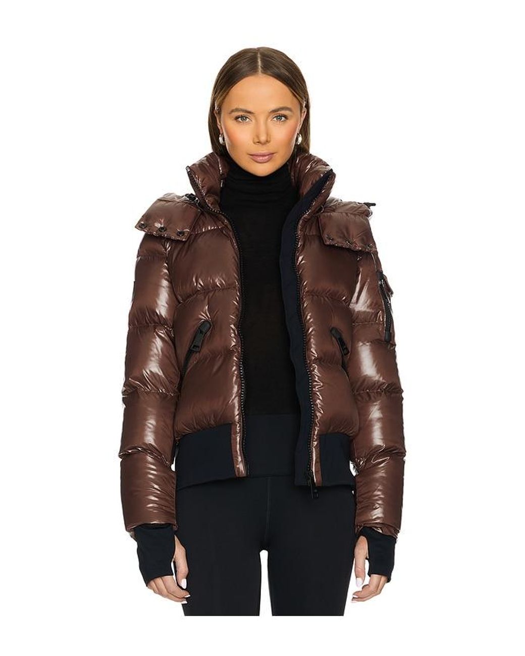 Sam. Lumi Puffer Jacket in Brown | Lyst