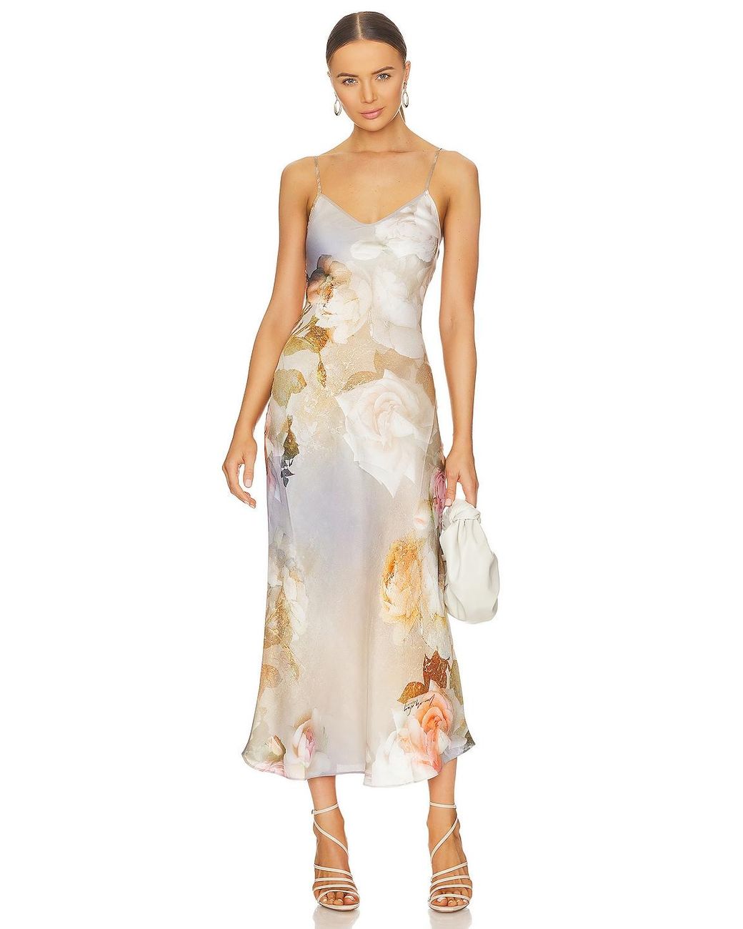 AllSaints Bryony Rosalia Dress in Metallic | Lyst