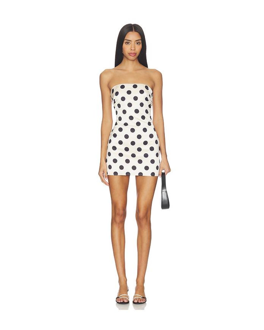MORE TO COME Hartlen Strapless Mini Dress in White | Lyst UK