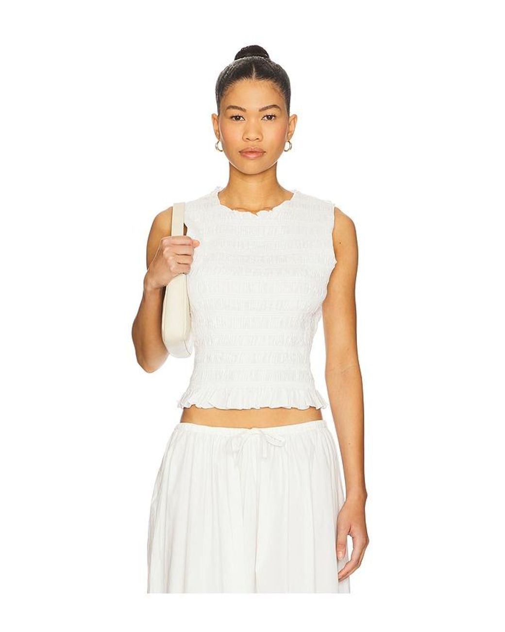 Pistola Phoebe Smocked Tank in White | Lyst