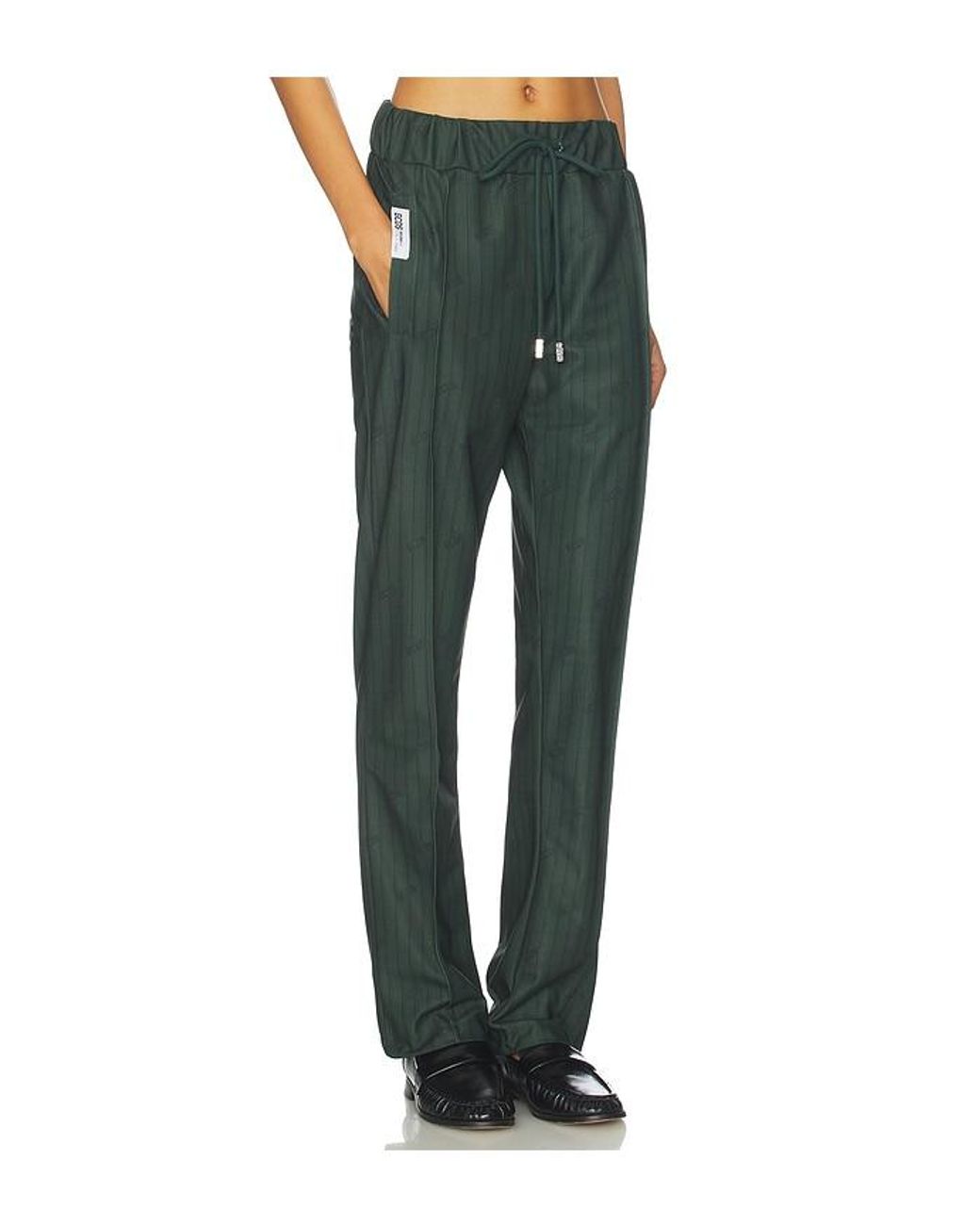 Gcds Triacetate Pinstripe Jogger in Green | Lyst UK