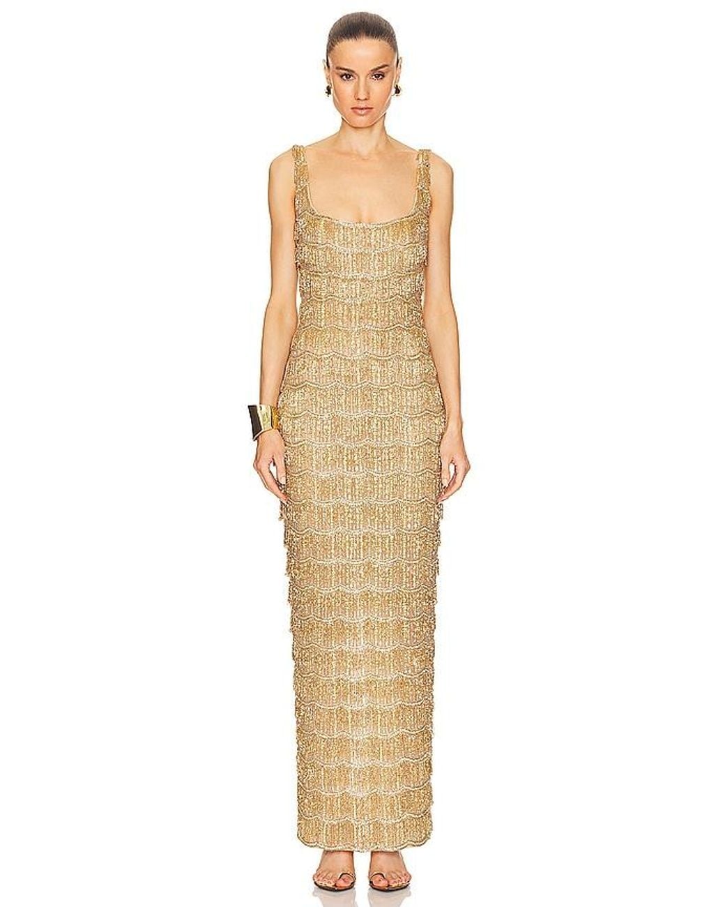 Rachel Gilbert Sadie Gown in Natural | Lyst