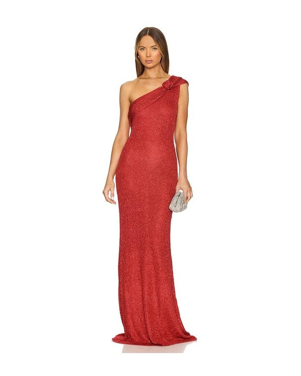 Runaway the Label Silvia Maxi Dress in Red | Lyst