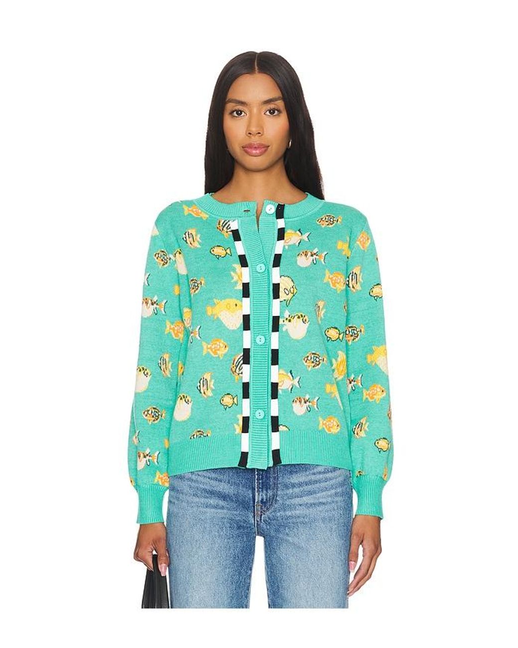 Never Fully Dressed Atlantis Cardigan in Green | Lyst