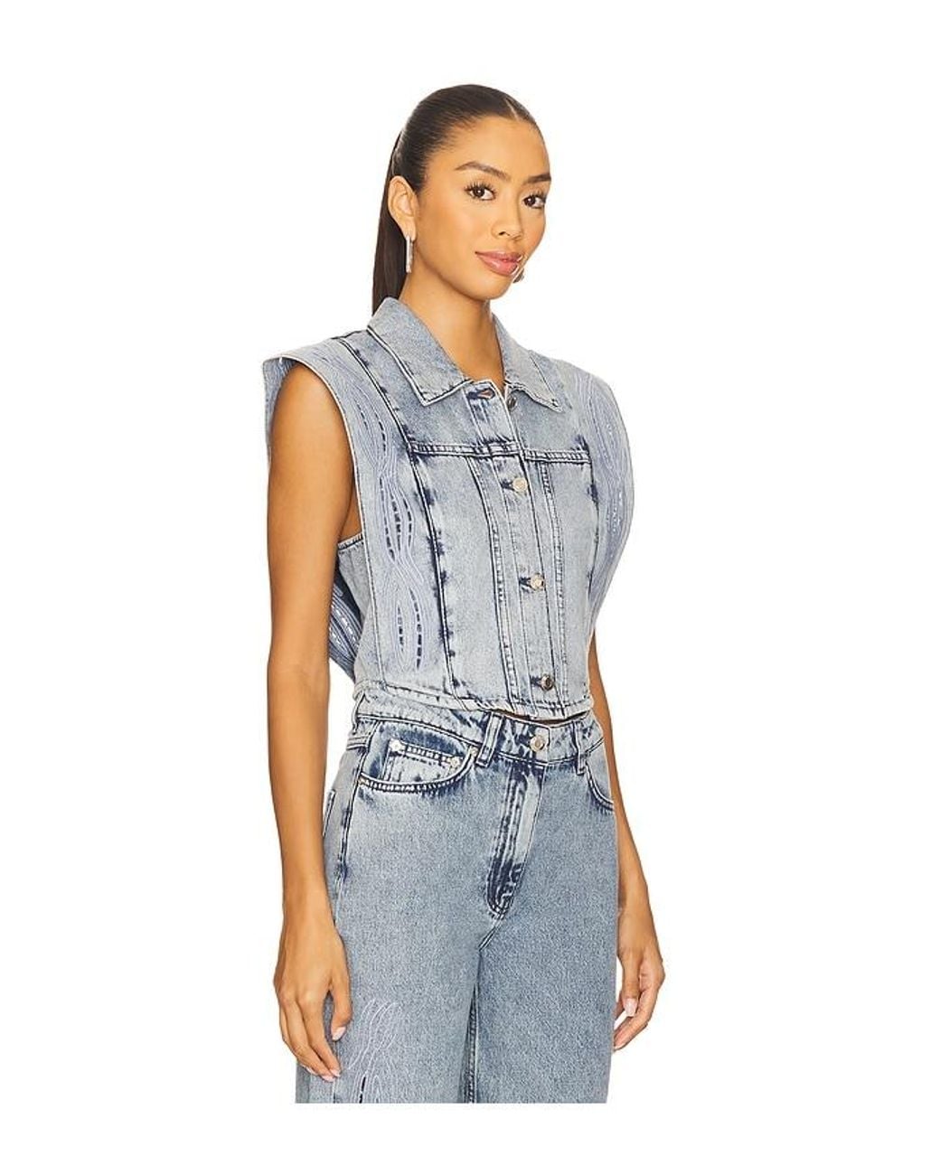 IRO Rosye Vest in Blue | Lyst