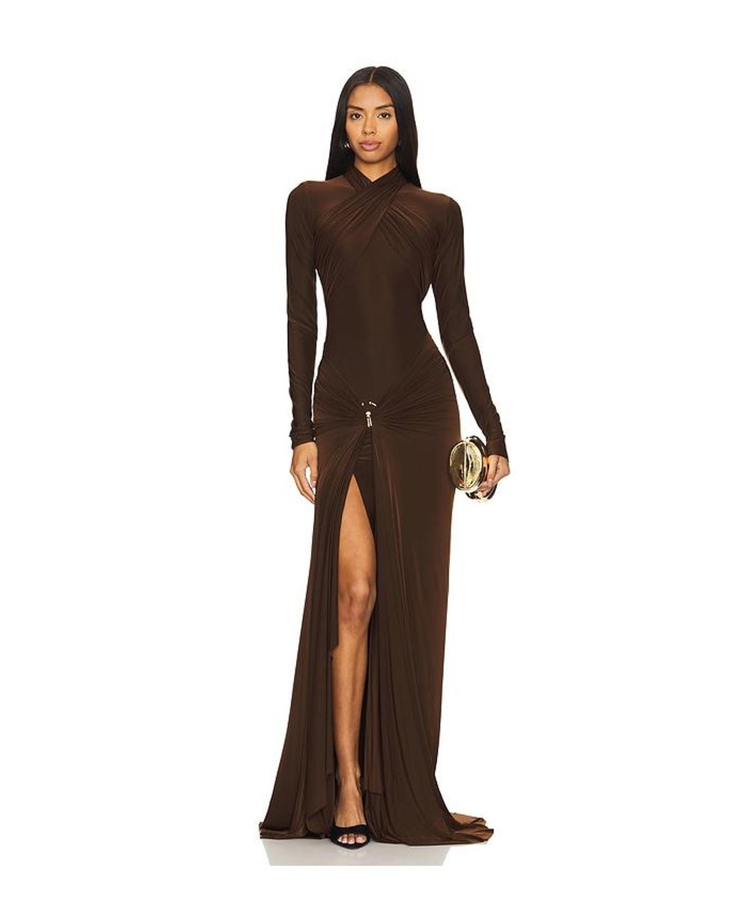 Deme by Gabriella June Gown in Brown | Lyst