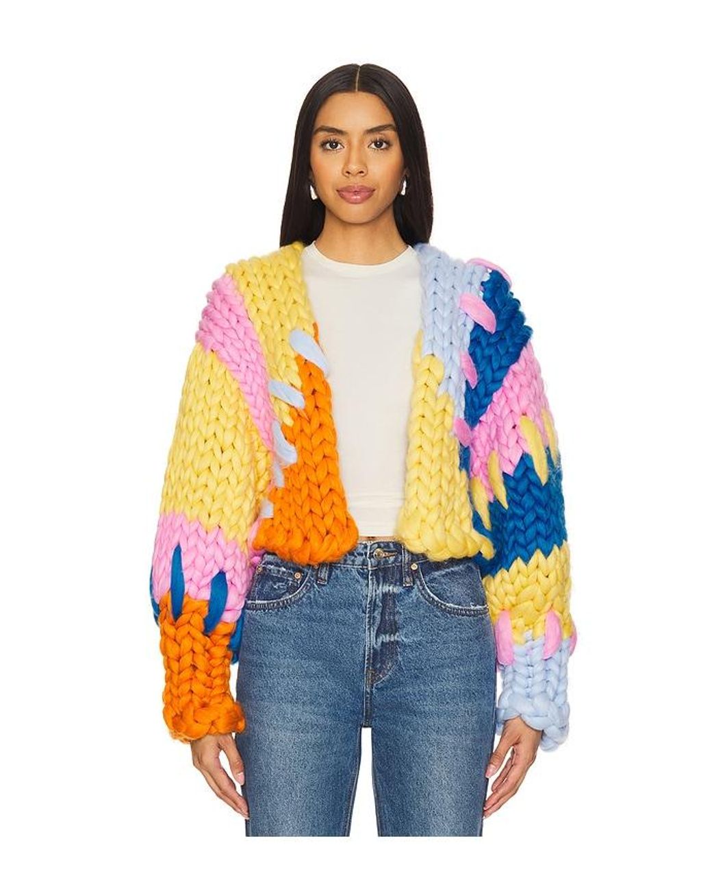 Hope Macaulay The Colorful Colossal Knit Jacket in Blue | Lyst