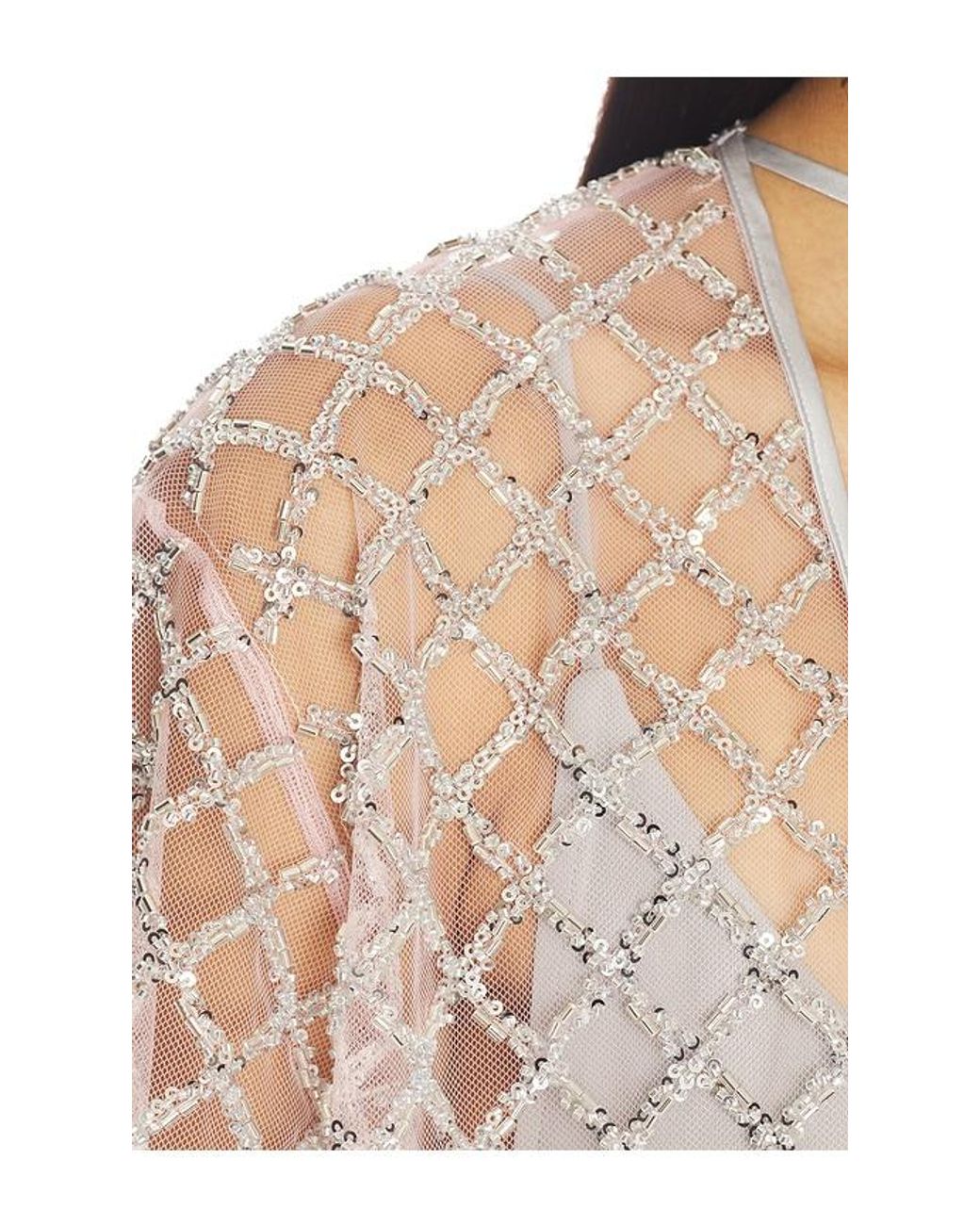 Fleur du Mal Embellished Cape in White | Lyst UK