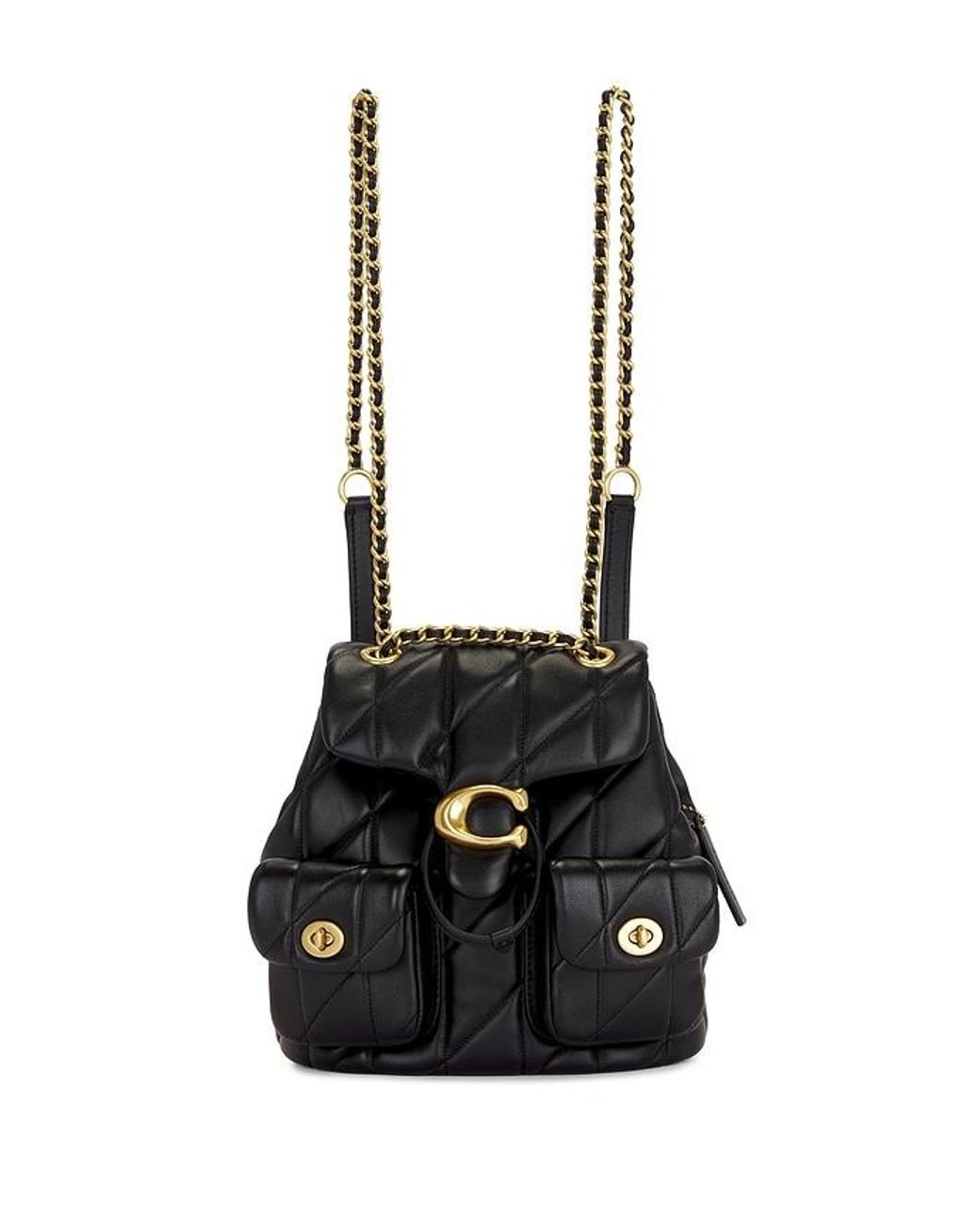COACH Tabby Quilted Backpack in Black | Lyst
