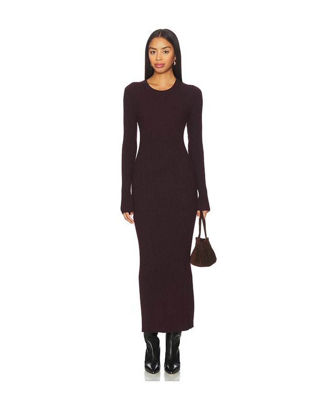 Helmut Lang Open Back Rib Dress in Blue | Lyst