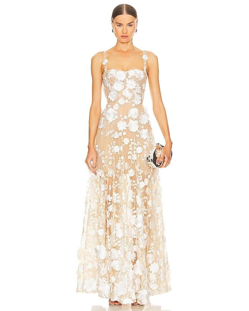 Bronx and Banco Jasmine Gown in Natural | Lyst
