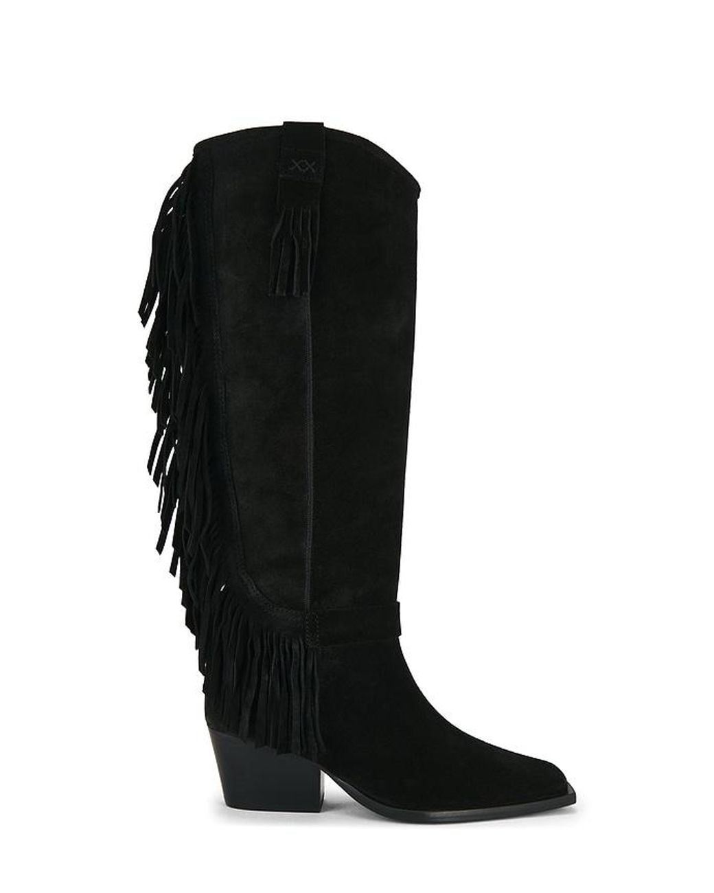 Free People Faith Fringe Western Boot in Black | Lyst