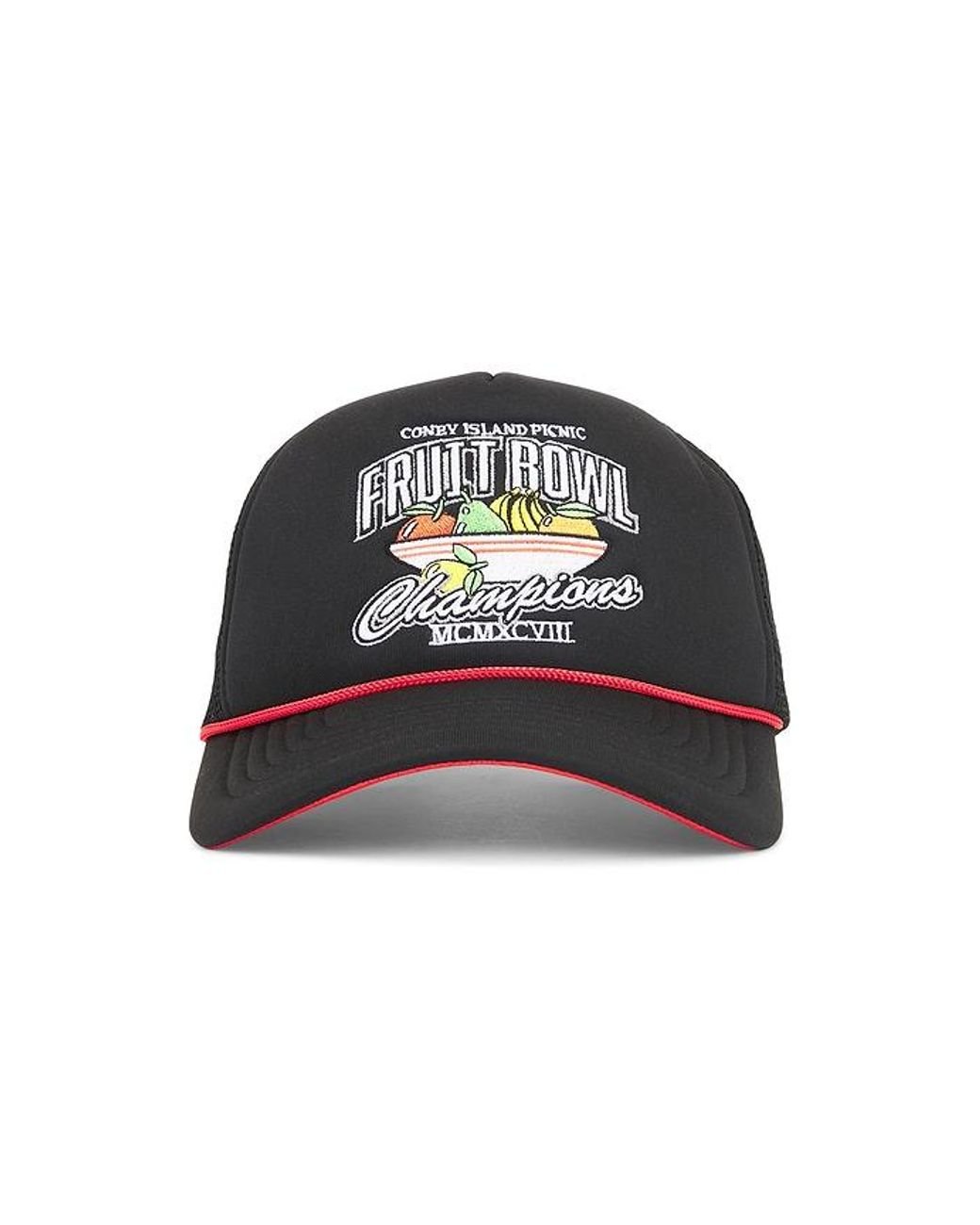Coney Island Picnic Fruit Bowl Trucker Hat in Black for Men | Lyst