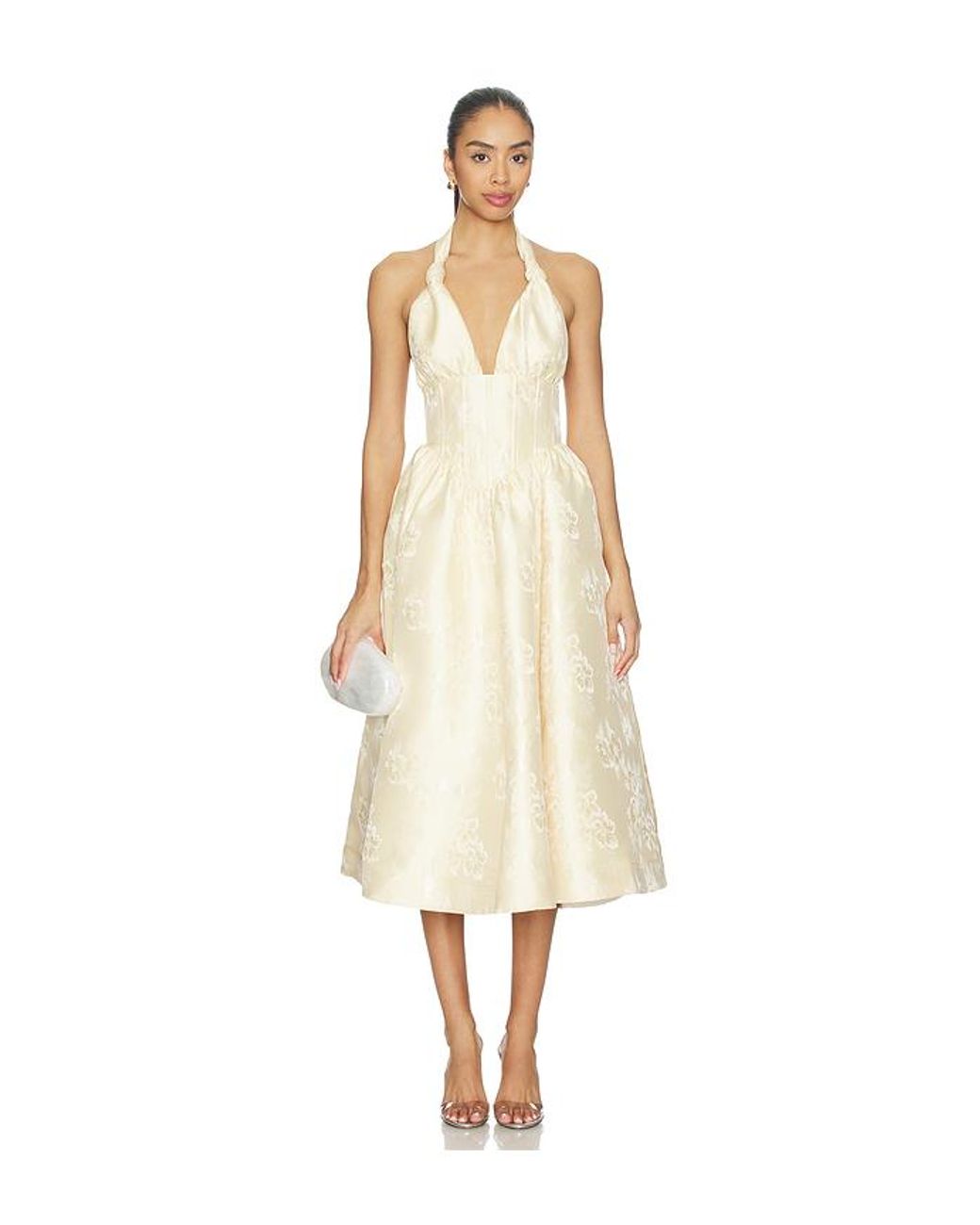 V. Chapman Marilyn Dress in Natural | Lyst UK