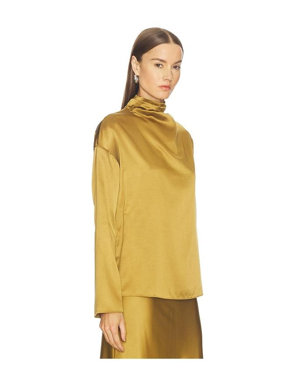 SRG Atlas Silk Top in Yellow | Lyst UK