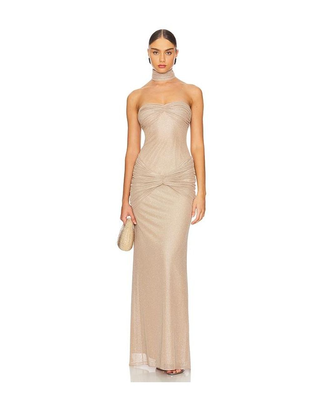 Mirror Palais The Starlite Gown in Natural | Lyst
