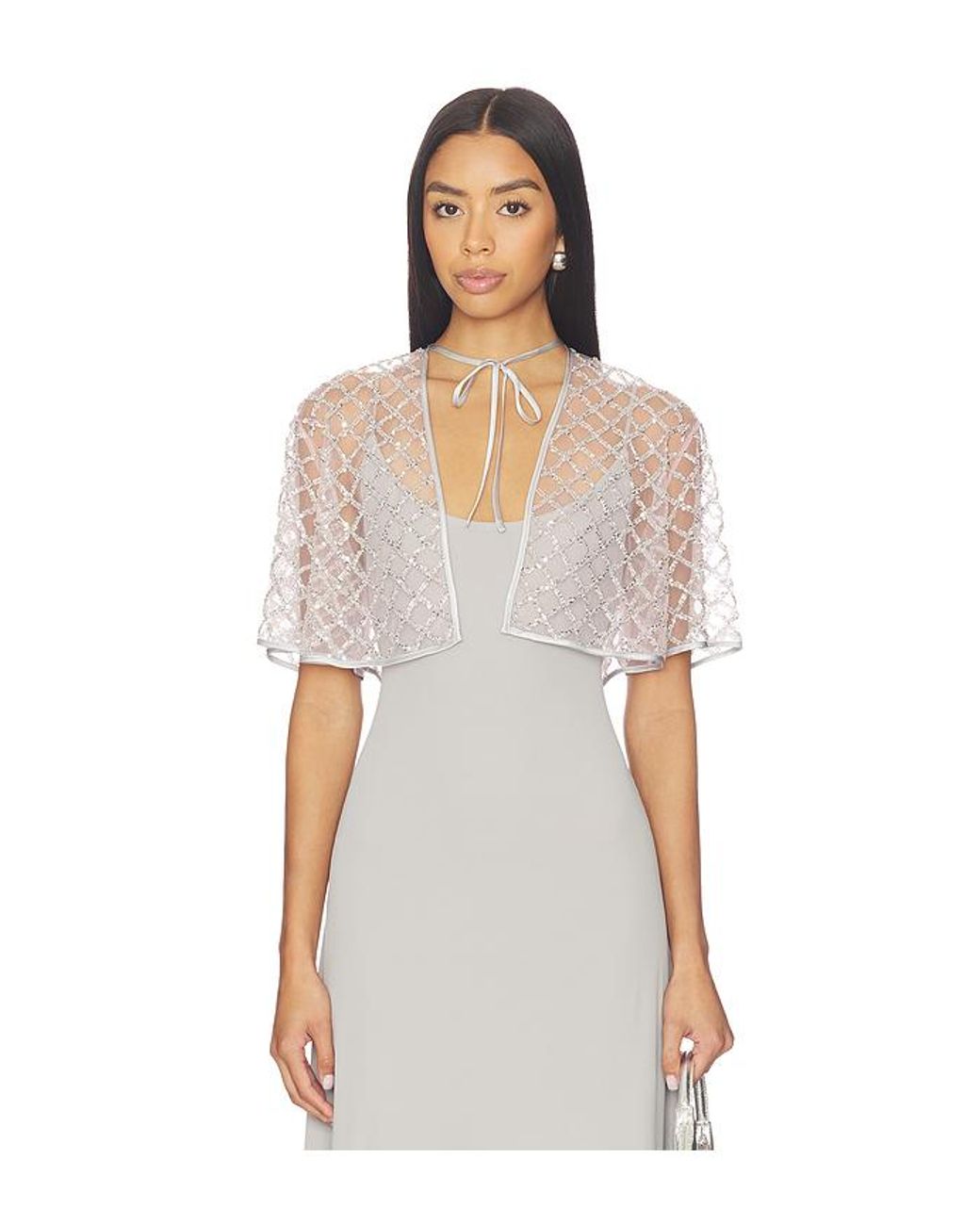 Fleur du Mal Embellished Cape in White | Lyst UK